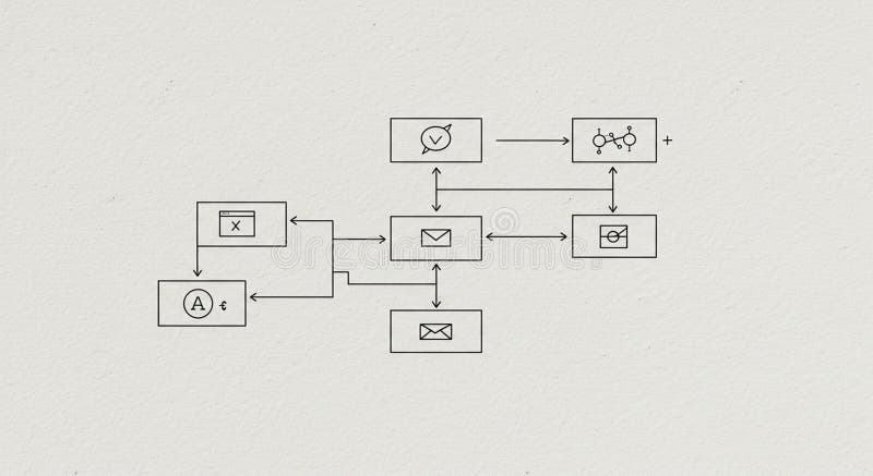 Flowchart Illustration on a White Background, Depicting a Schematic ...