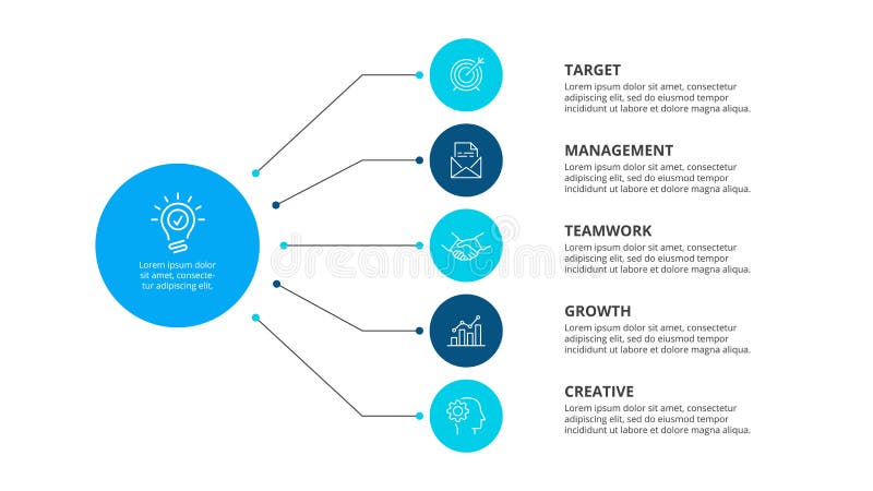 Flowchart Infographic Template with Steps or Options. Vector Business ...
