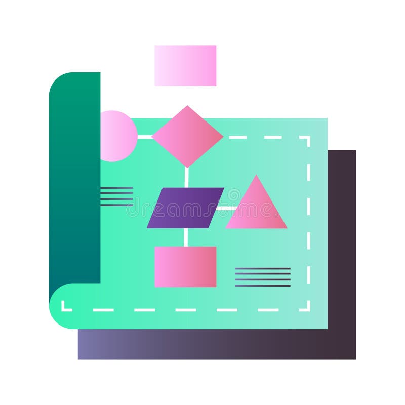 Flowchart Gradient Illustration Stock Vector - Illustration of ...