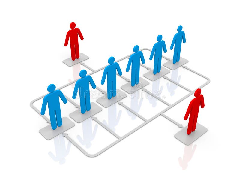 Flowchart with people stock illustration. Illustration of person - 25794999