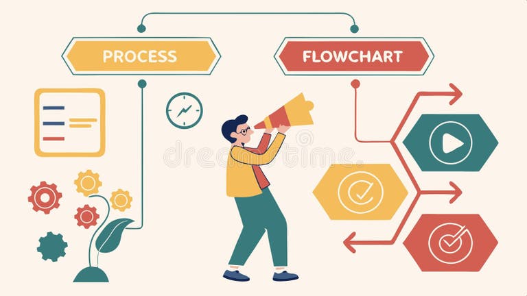 Flowchart Process Diagram, Business and Workflow Illustration Vector ...