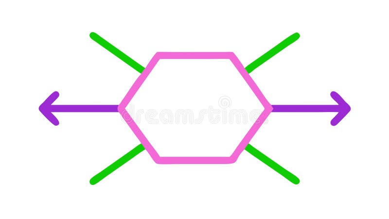 Flowchart Process Icon with Hexagon for Decision Point Diagram. Vector ...