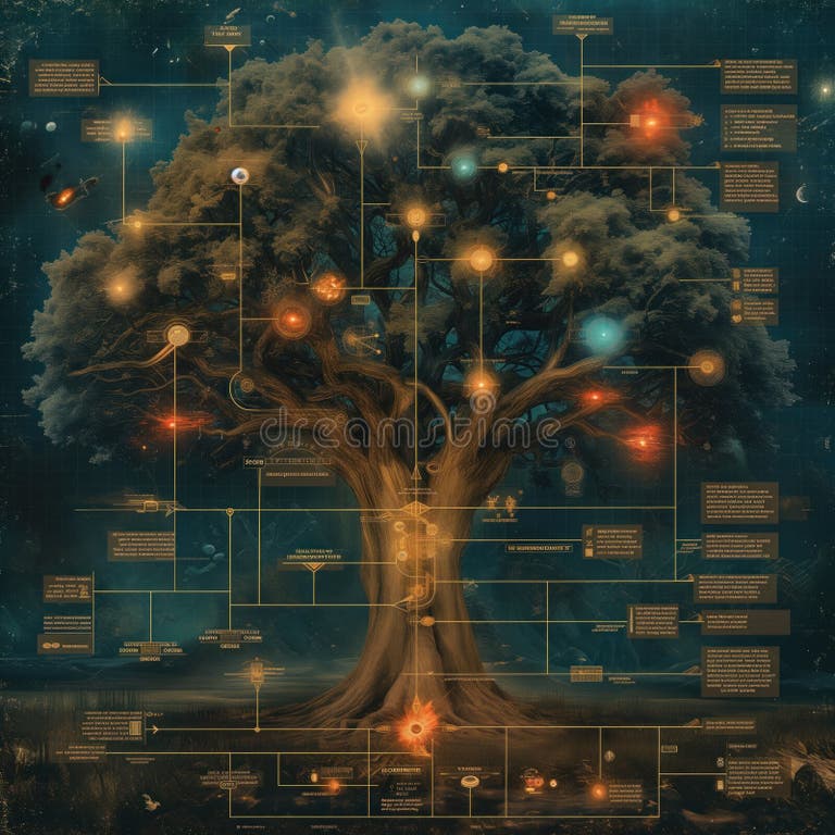 Flowchart Representation Tree Stock Illustration - Illustration of tree ...