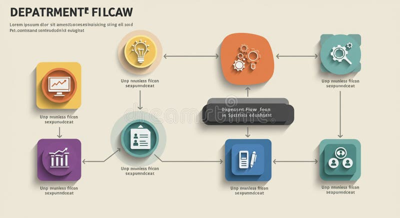 Flowchart Showing a Series of Interconnected Colored Blocks, Each ...