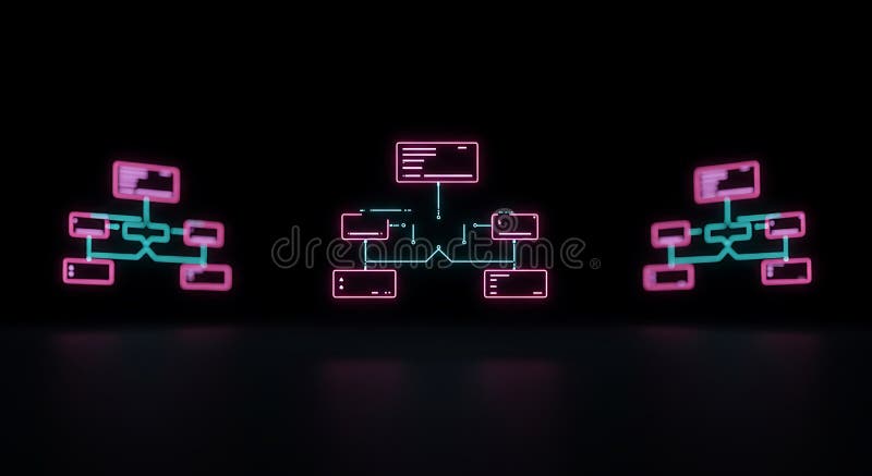 Neon Flowcharts Stock Illustrations – 22 Neon Flowcharts Stock ...