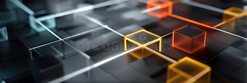 Flowchart Transforms into 3D Artificial Intelligence Shape with Glowing ...