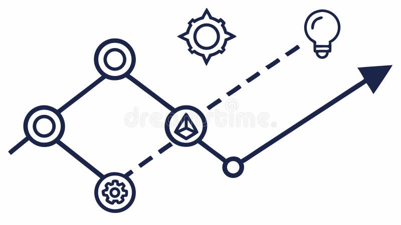 Flowchart with an Upward Arrow Showing Growth Vector Diagram, Vector ...