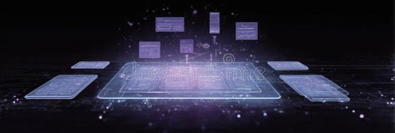 Flowchart Visualization of Digital Communication Platforms Floating ...