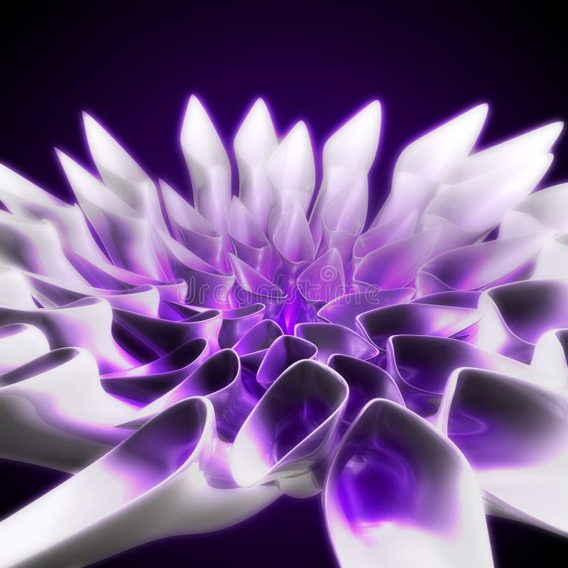 Flower 3D rendered violet stock illustration. Illustration of single ...