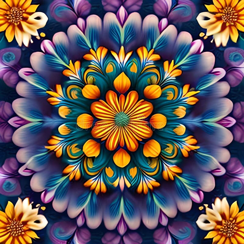 Flower abstract stock illustration. Illustration of pattern - 272264010