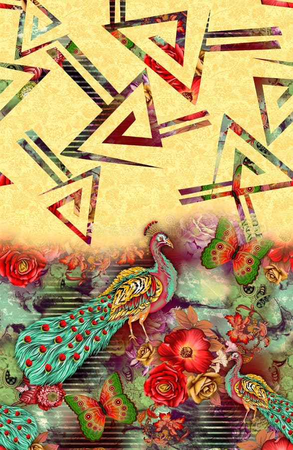 Flower with Abstract Background Stock Illustration - Illustration of ...