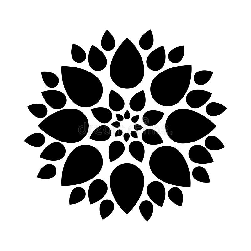 Flower abstract icon image stock vector. Illustration of design - 80448308