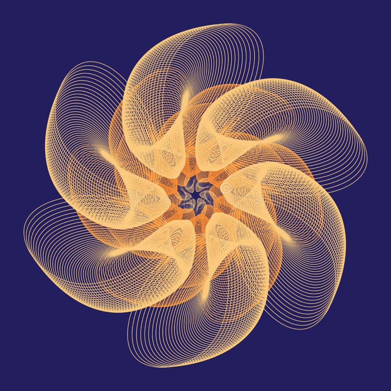 Flower. Abstract Spiral Paint Decorative Design Element Stock ...