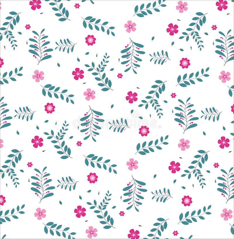 Flower All Over Pattern Vector Art Stock Vector - Illustration of ...