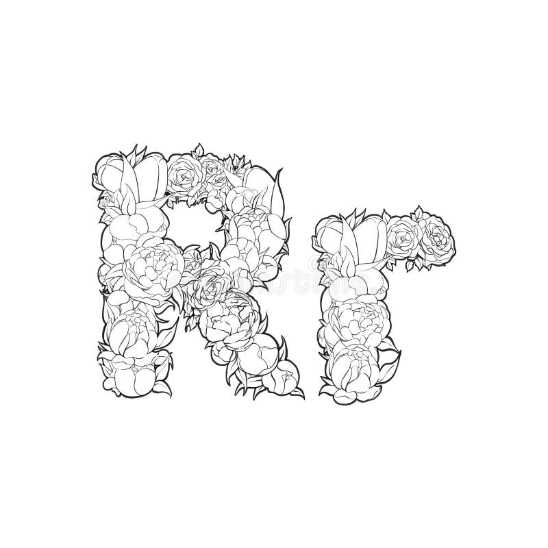 Alphabet Letter R Rose Stock Illustrations – 225 Alphabet Letter R Rose ...