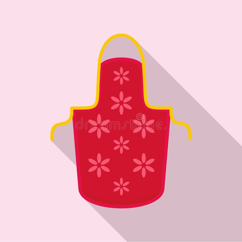 Flower Apron Icon, Flat Style Stock Vector - Illustration of cotton ...
