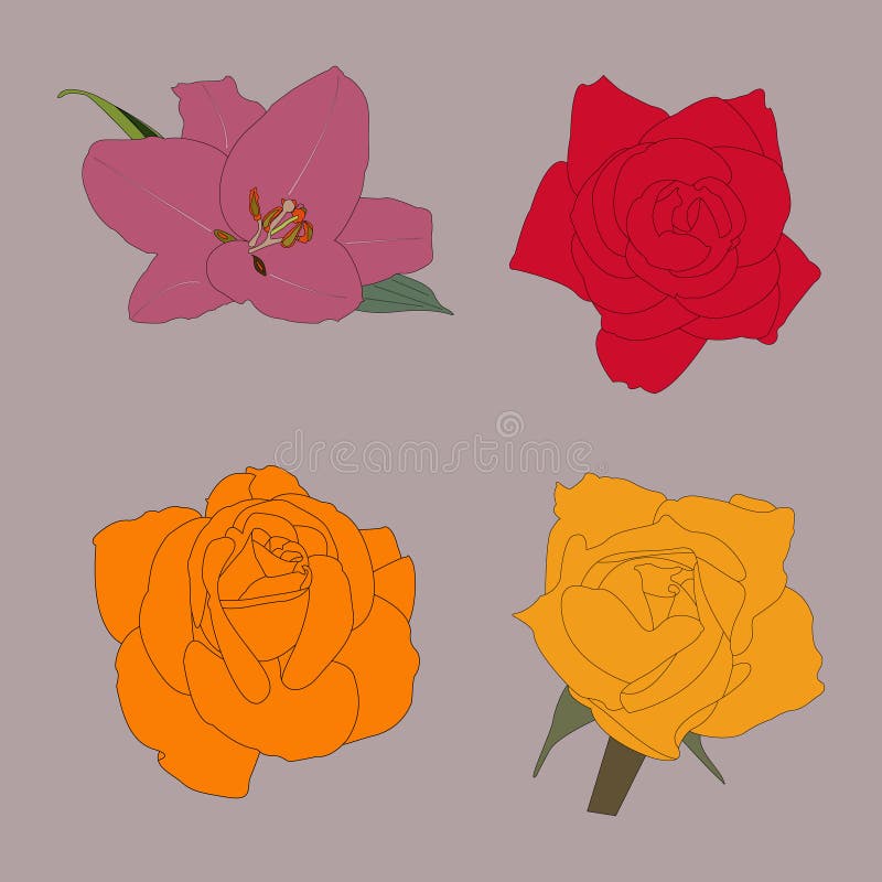 Flower Avatar Vector Art Design. Stock Vector - Illustration of text ...