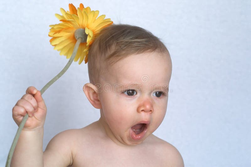 Yawning Baby stock photo. Image of face, tiredness, small - 1942972