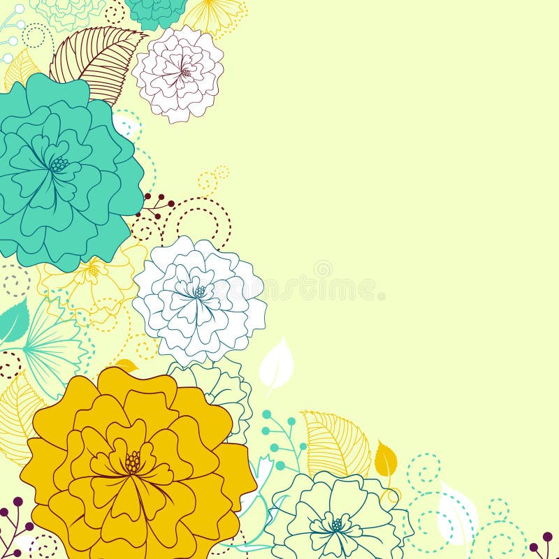 Mod flowers stock illustration. Illustration of background - 374351