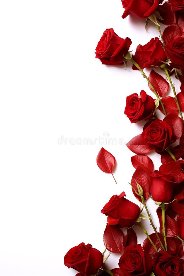 Flower Background with Red Roses Stock Illustration - Illustration of ...