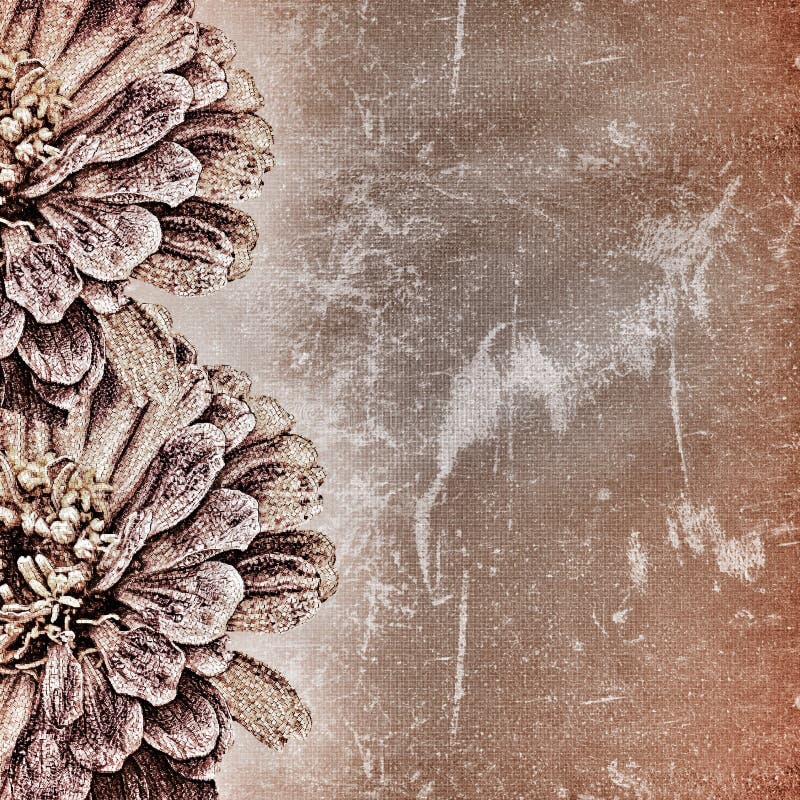 Flower Background Texture Illustrations Grunge Style. Stock ...