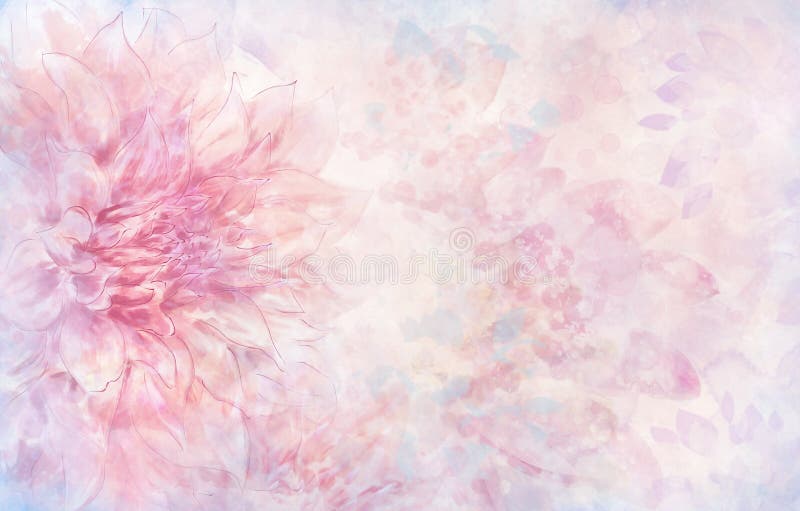 Flower Background Watercolor.Digital Illustration Stock Illustration ...