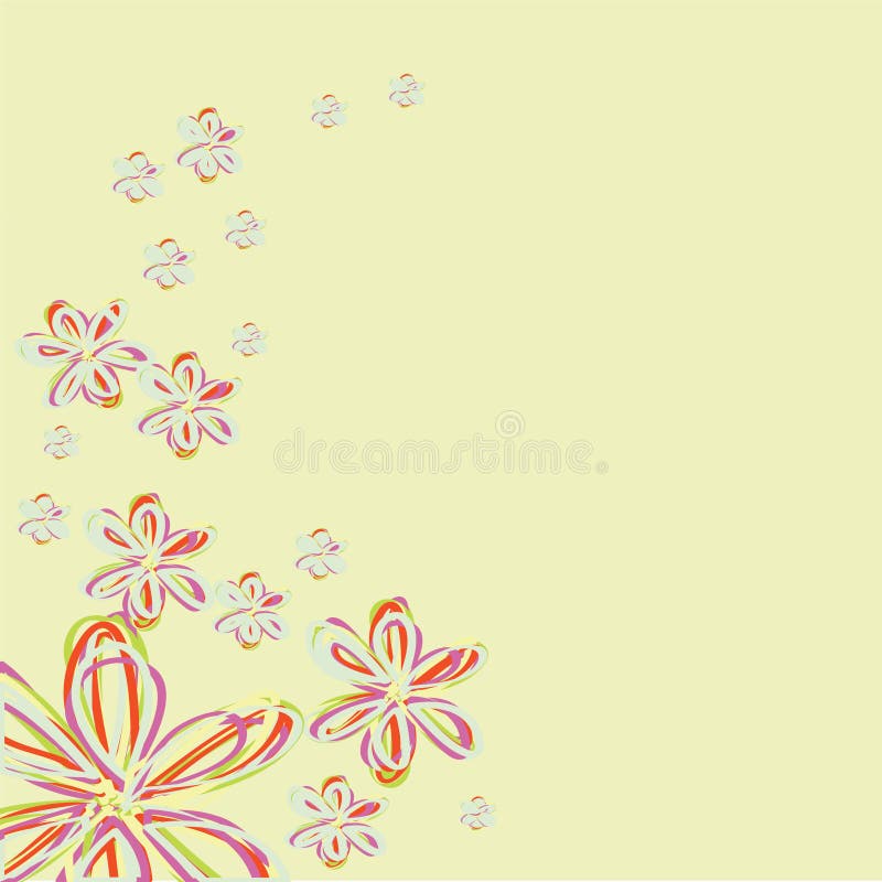 Flower Background On Yellow Picture. Image: 14581594