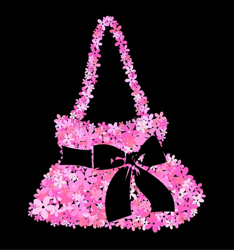 Flower bag stock vector. Illustration of artwork, blossom - 18007499
