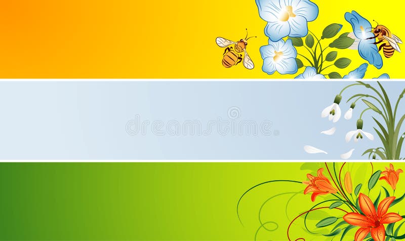 Flower banner stock vector. Illustration of curl, design - 4693253