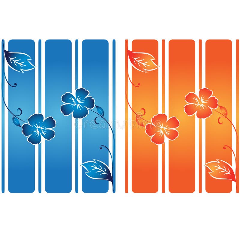 Flower banner over lines stock vector. Illustration of decorative ...