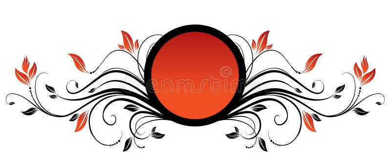 Flower banner pattern stock illustration. Illustration of contour ...