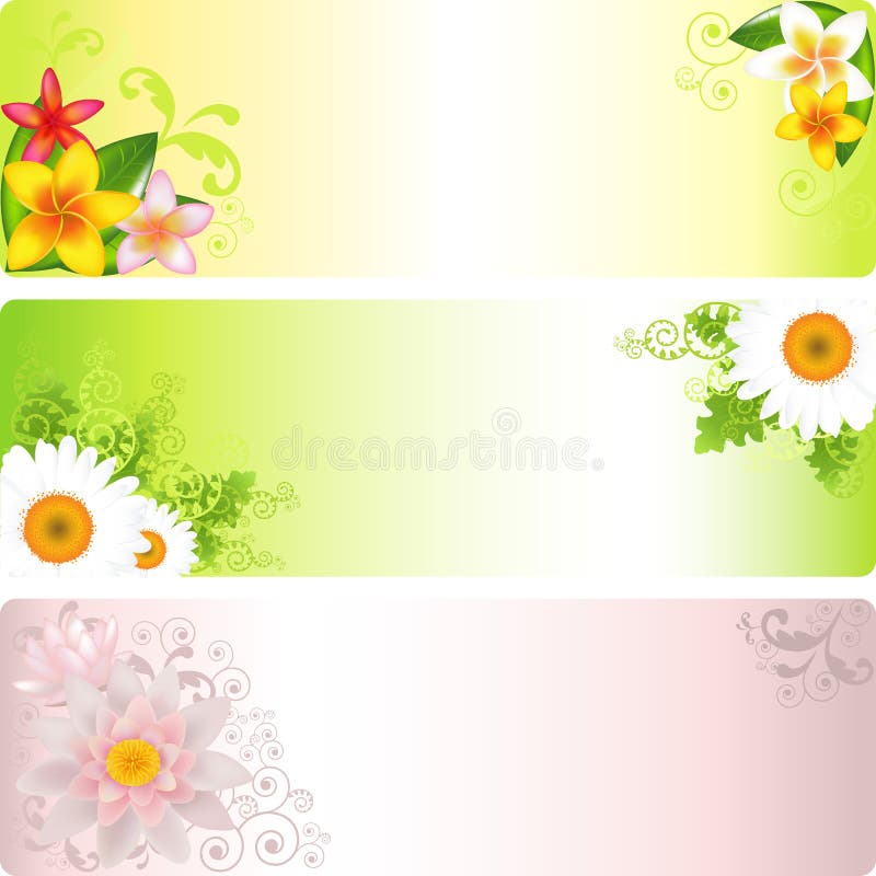 Flower Banner. Vector stock vector. Illustration of lotus - 15319022