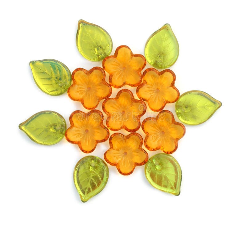Flower beads stock image. Image of glass, leaves, beading - 8729549