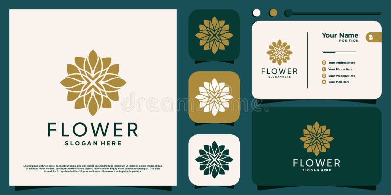 Flower Beauty Logo Design with Modern Creative Style Premium Vector Stock Vector - Illustration ...