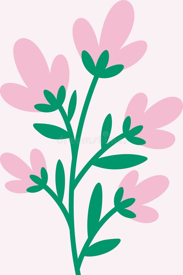 Flower Bloom Botany Decoration Print Stock Vector - Illustration of ...