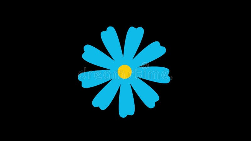 Flower Blossom Icon Loop Animation Video Transparent Background with ...