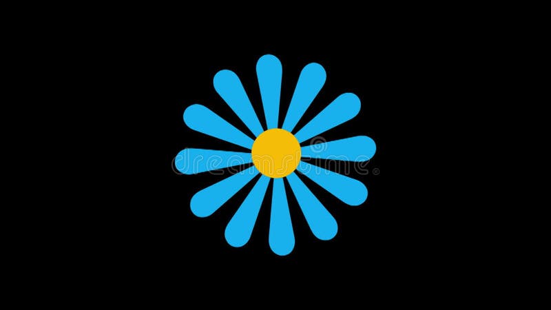 Flower Blossom Icon Loop Animation Video Transparent Background with ...
