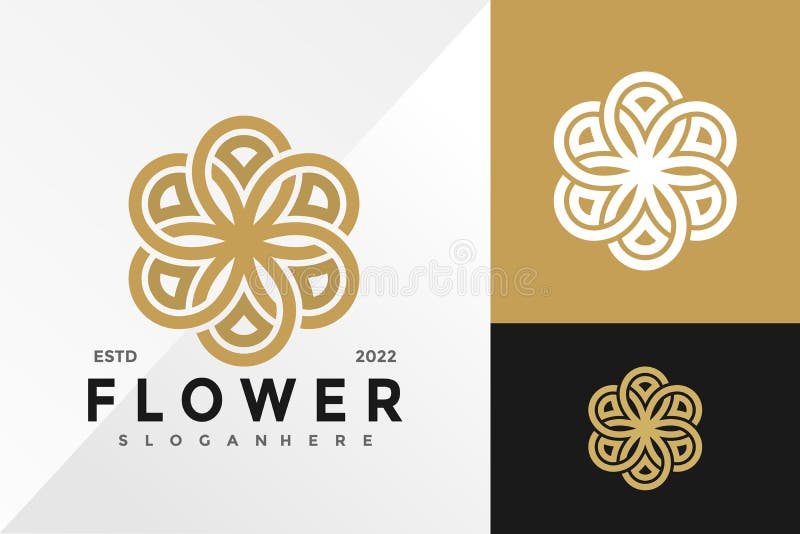 Flower Blossom Logo Design Vector Illustration Template Stock Vector ...