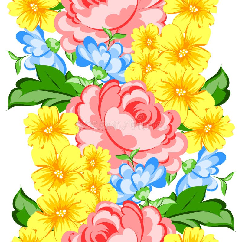 Flower Blossom. Romantic Botanical Pattern. Stock Vector - Illustration ...