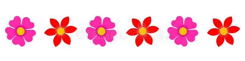 Flower Border ,header ,footer , Background Stock Vector - Illustration ...