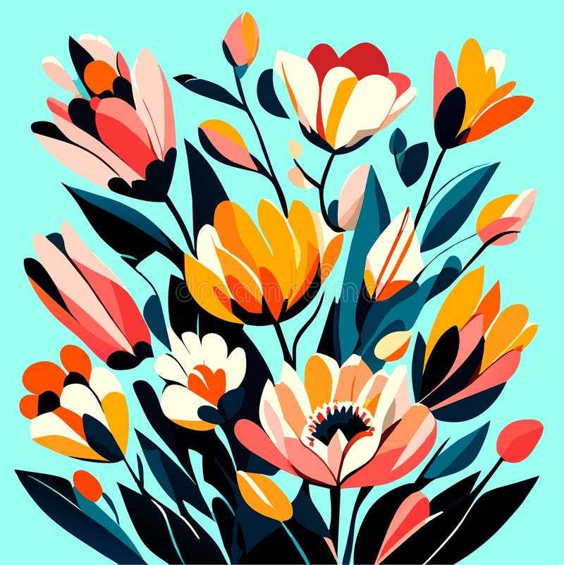 Flower Bouquet. Can Be Used for Wallpaper, Pattern Fills, Web Page ...