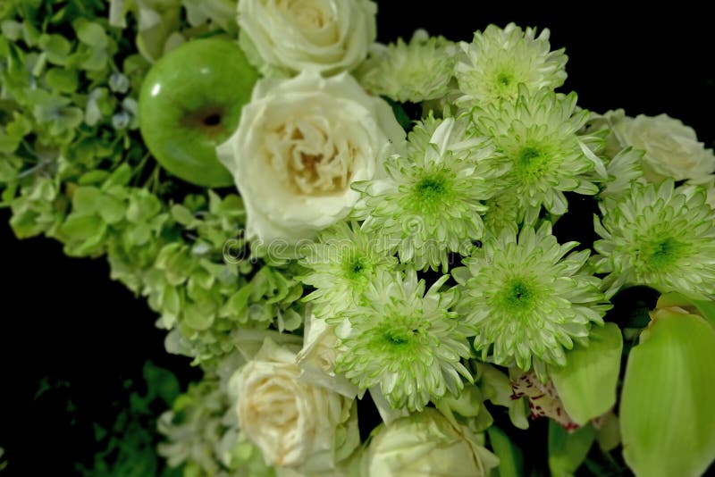Flower Bouquet with Carnation and Hydrangea Stock Image - Image of ...