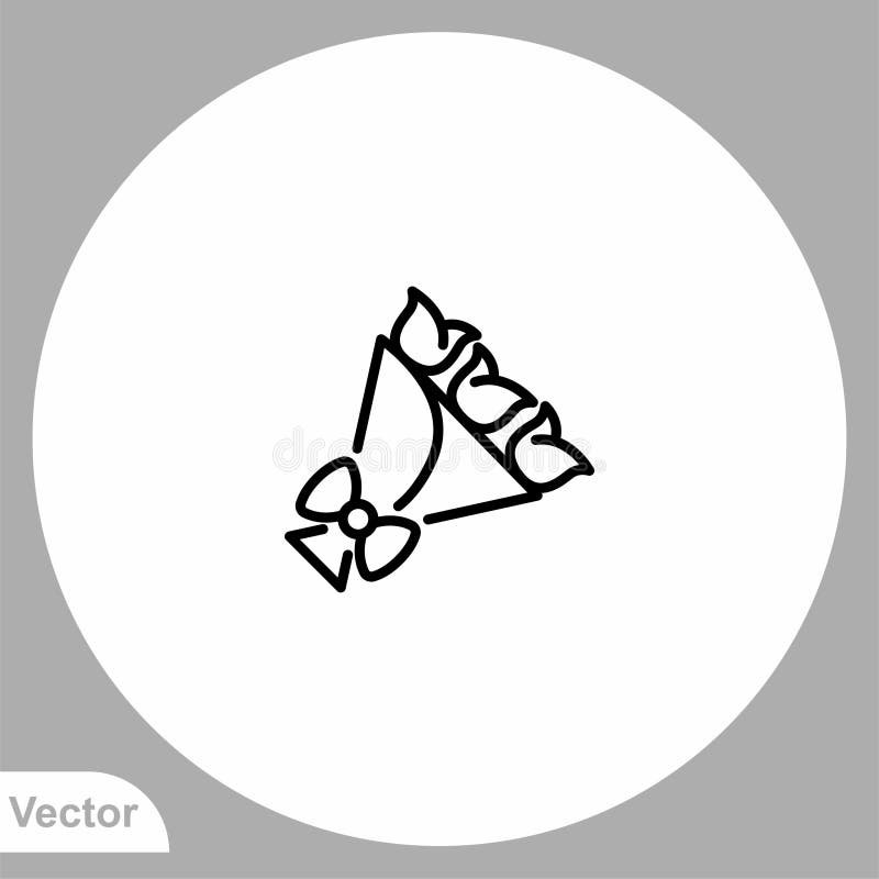 Flower Bouquet Vector Icon Sign Symbol Stock Illustration ...