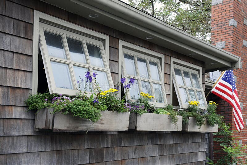 Flower Boxes stock image. Image of boxes, stars, house - 23046439