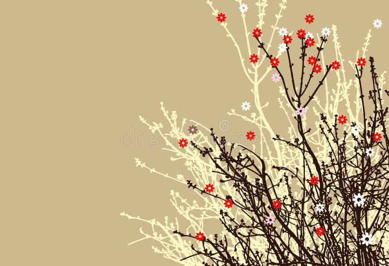 Flower branch design stock vector. Illustration of botanical - 44909233