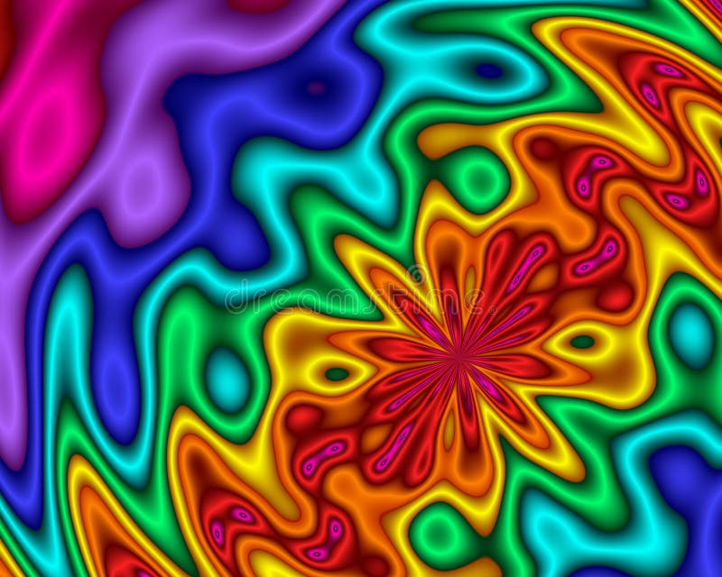 Flower Power stock vector. Illustration of orange, rainbow - 3521183