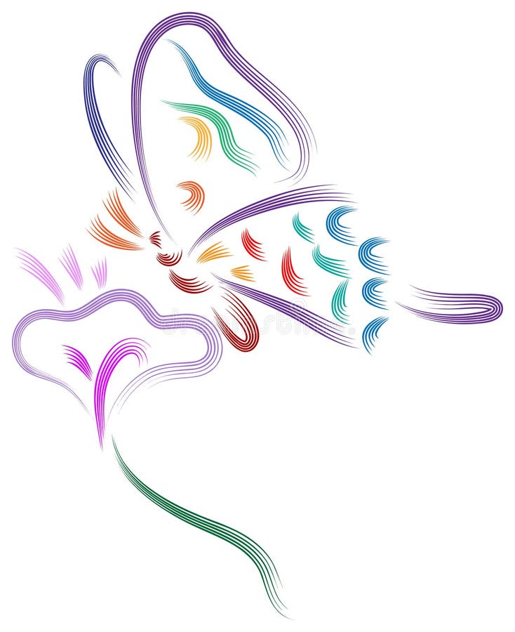 Wing flower stock vector. Illustration of spiral, drawing - 19684938