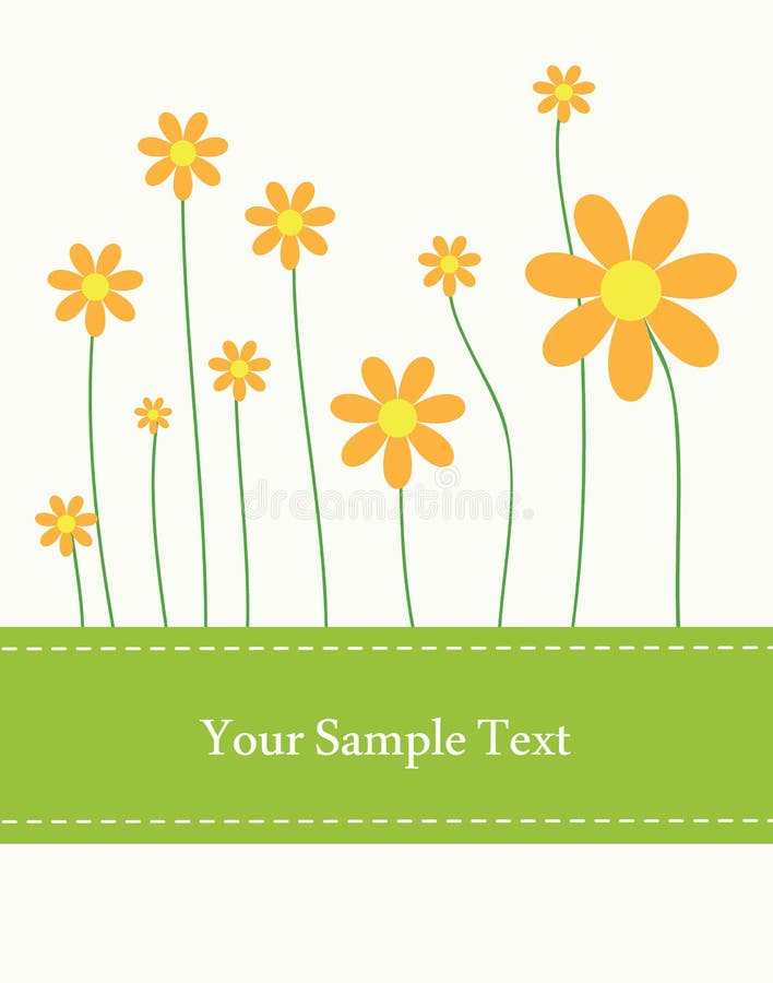 Flower Card stock vector. Illustration of graphic, floral - 24355563