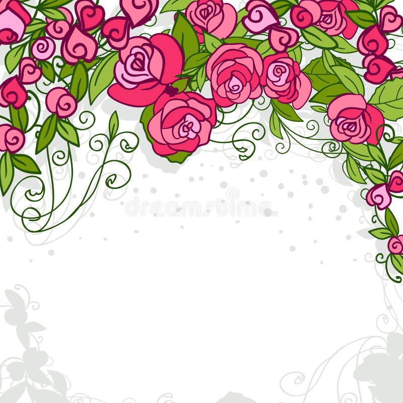 Flower card stock vector. Illustration of flower, branch - 29191503