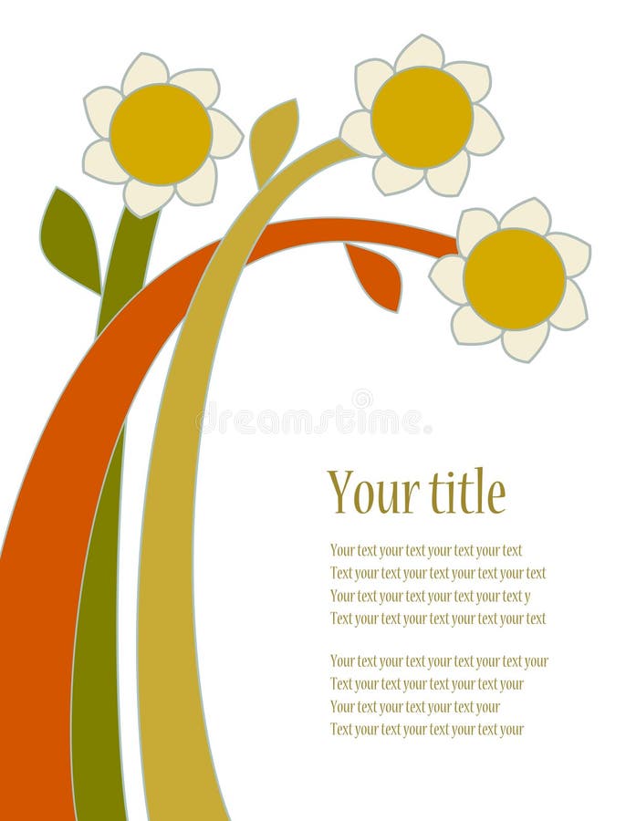 Flower card stock illustration. Illustration of card, paper - 9176515